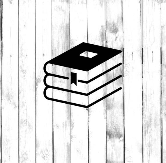 Stack of Three Books Di Cut Decal | Etsy