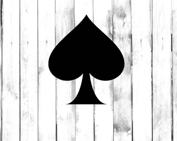 Spade Symbol - Deck of Cards - Car/truck/home/laptop/computer/phone ...