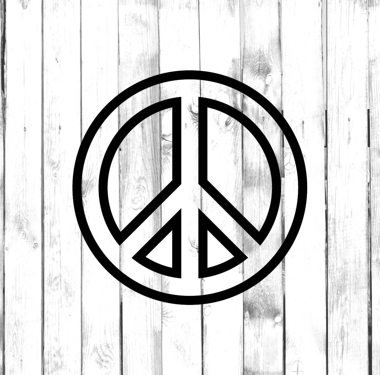 Peace Symbol Outline Decal Di Cut Decal - Etsy