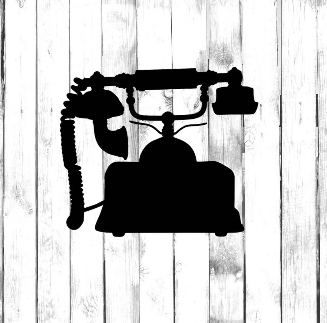 Vintage Phone Decal - Di Cut Decal - Home/laptop/computer/truck/car ...