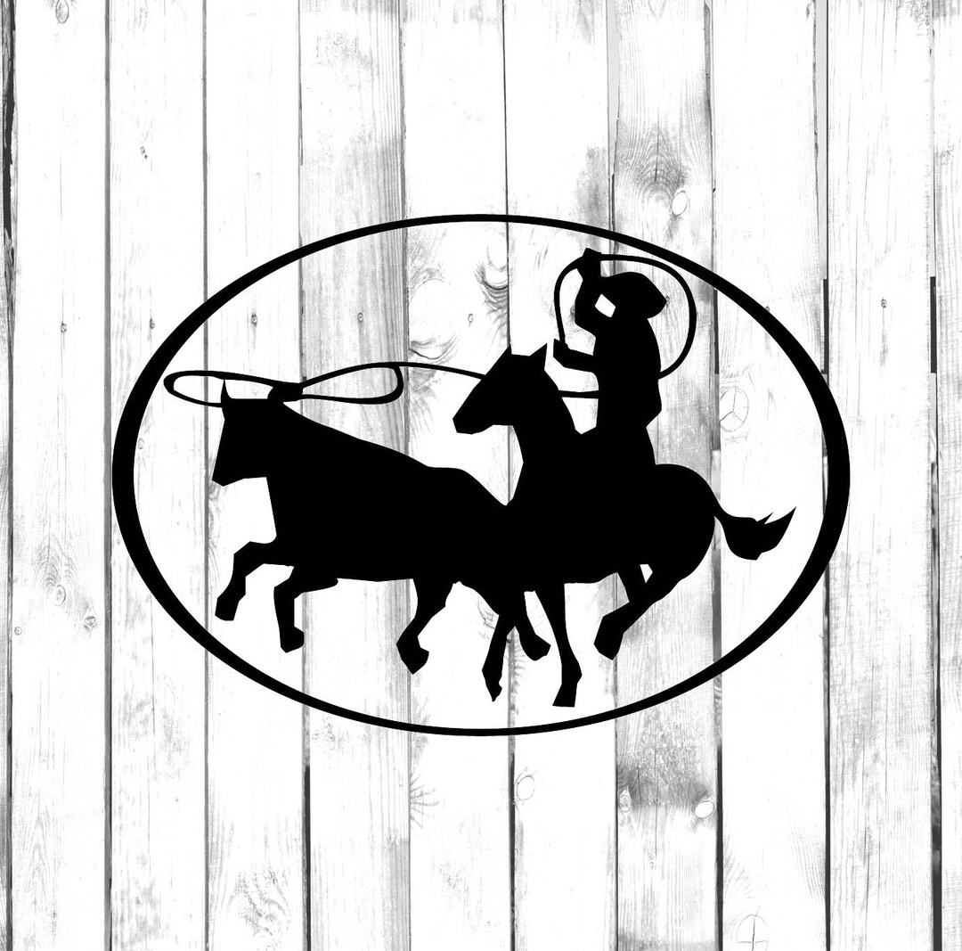 Rodeo Cowboy Lasso Cattle Sticker Di Cut Decal Home/laptop/computer ...