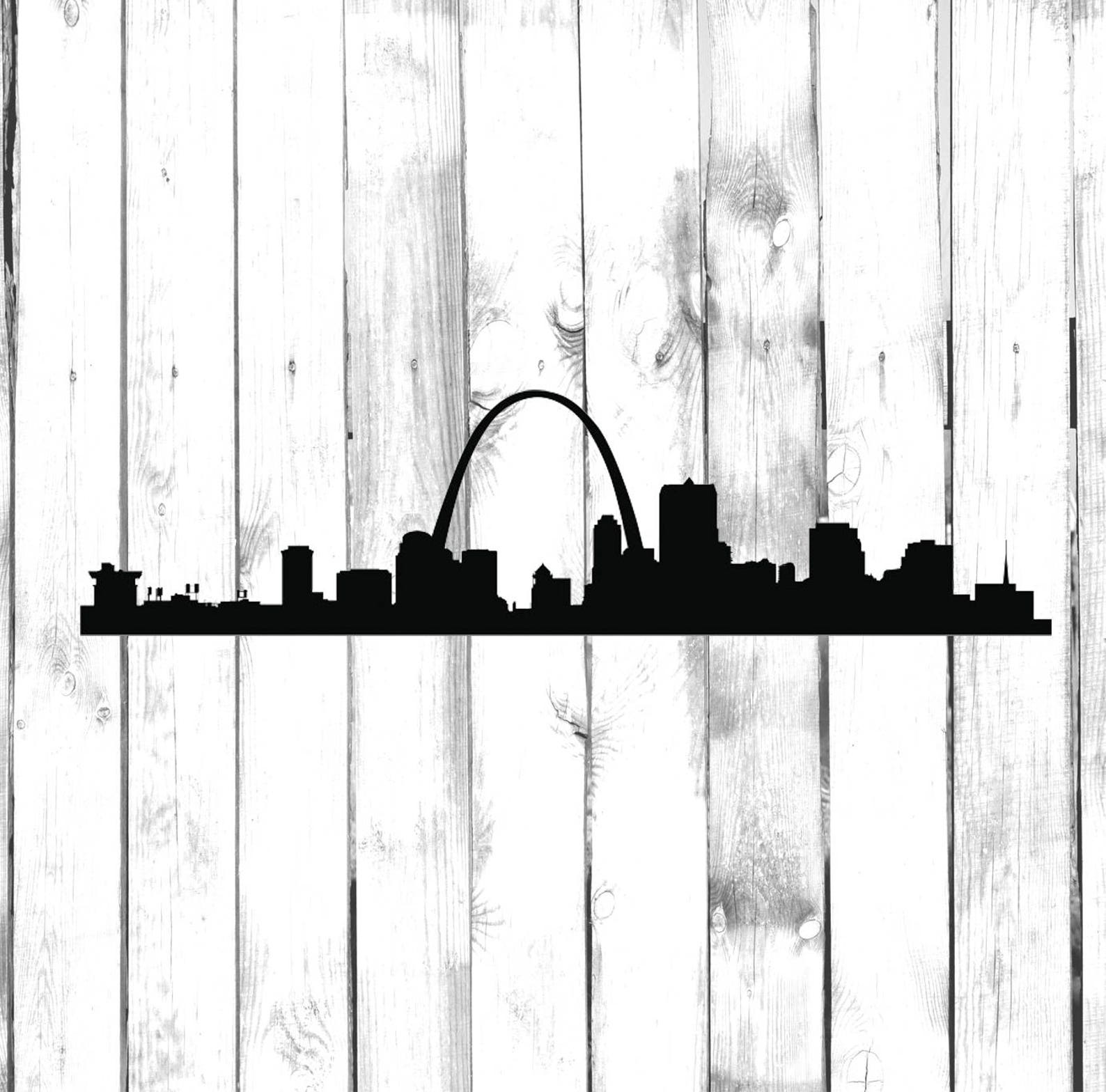 St Louis Skyline - City Skyline Silhouette - Car/truck/home/computer ...