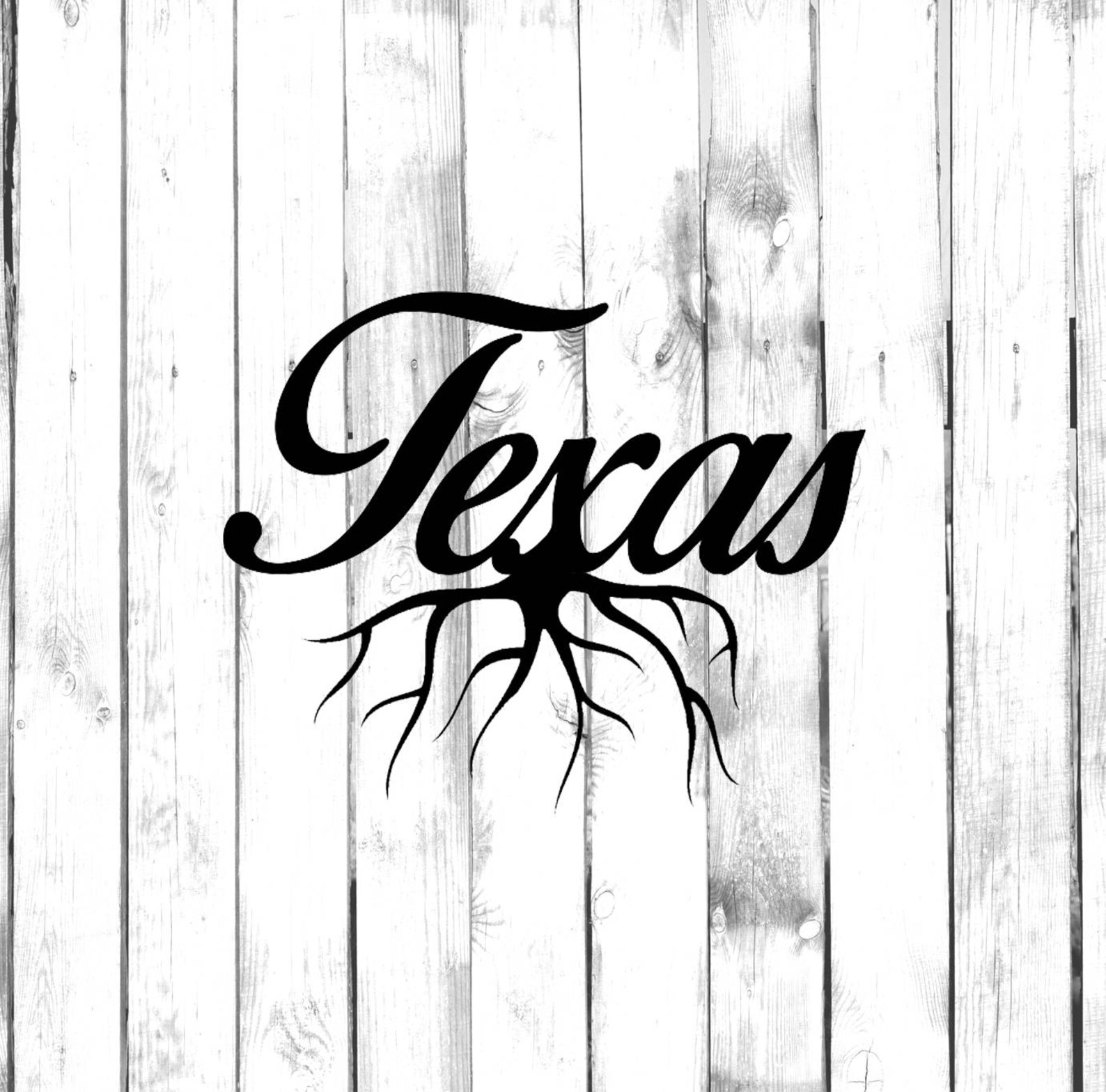 Rooted in Texas cursive Text Car/truck/phone/home/computer - Etsy