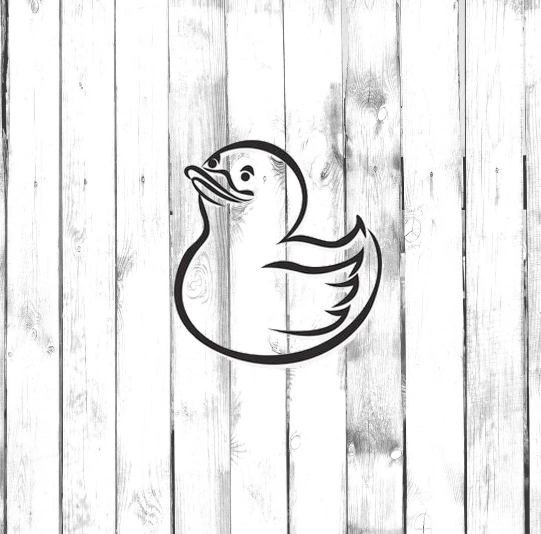 Smiling Rubber Duckie, Bathtub Duck - Di Cut Decal - Car/truck/computer ...