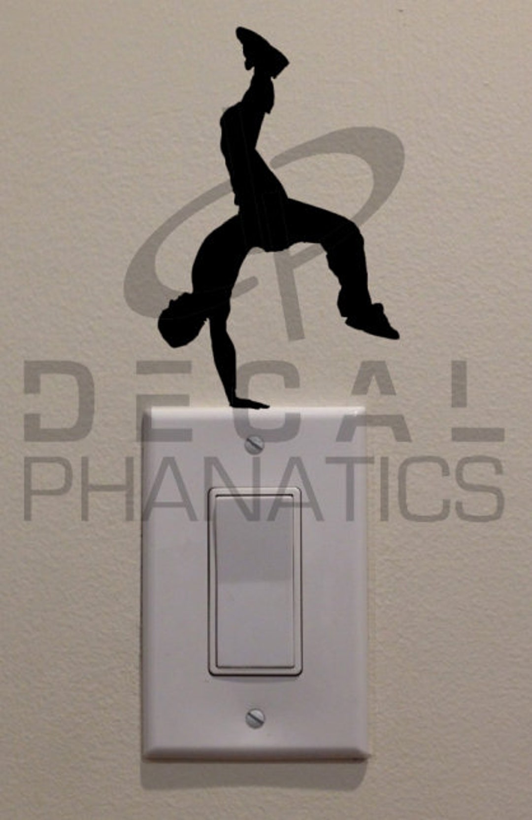 Hip Hop Dancer Back Flip on Light Switch (3" X 4.5") - Bedroom/home ...