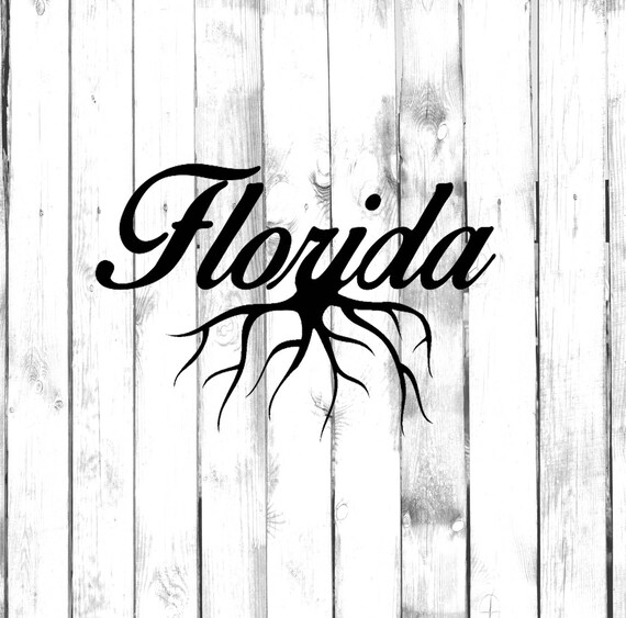 Rooted in Florida Home Grown Cursive Text | Etsy