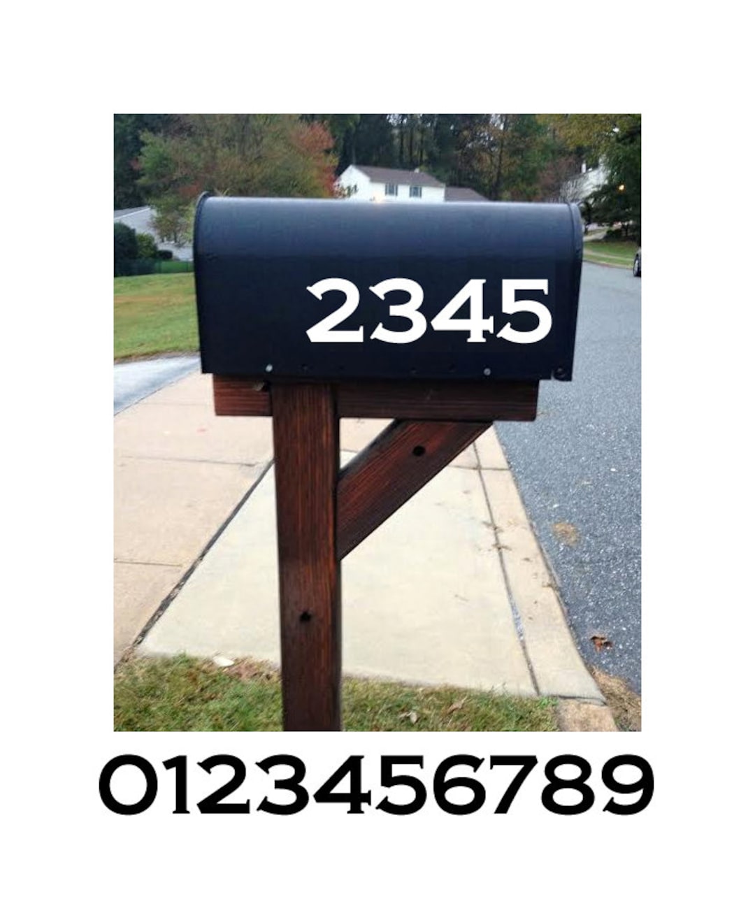 Bold, Modern Gothic Style Mailbox Address Numbers - (cost for up to 4 ...