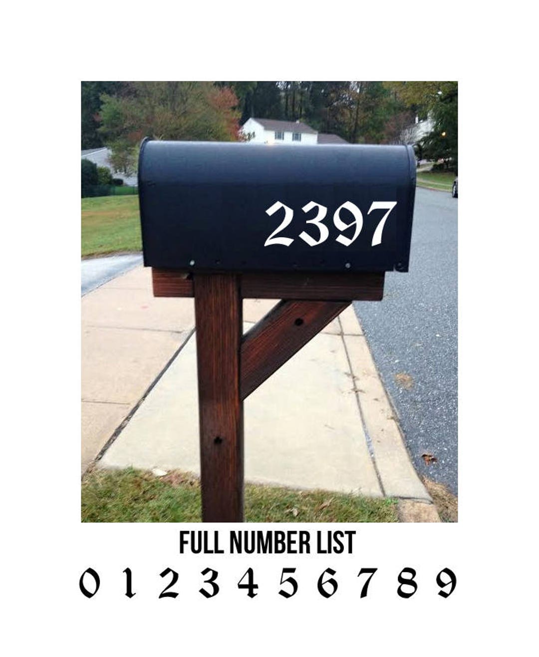 Mailbox Address Number Stickers - Old Gothic Font - (cost is for up to ...
