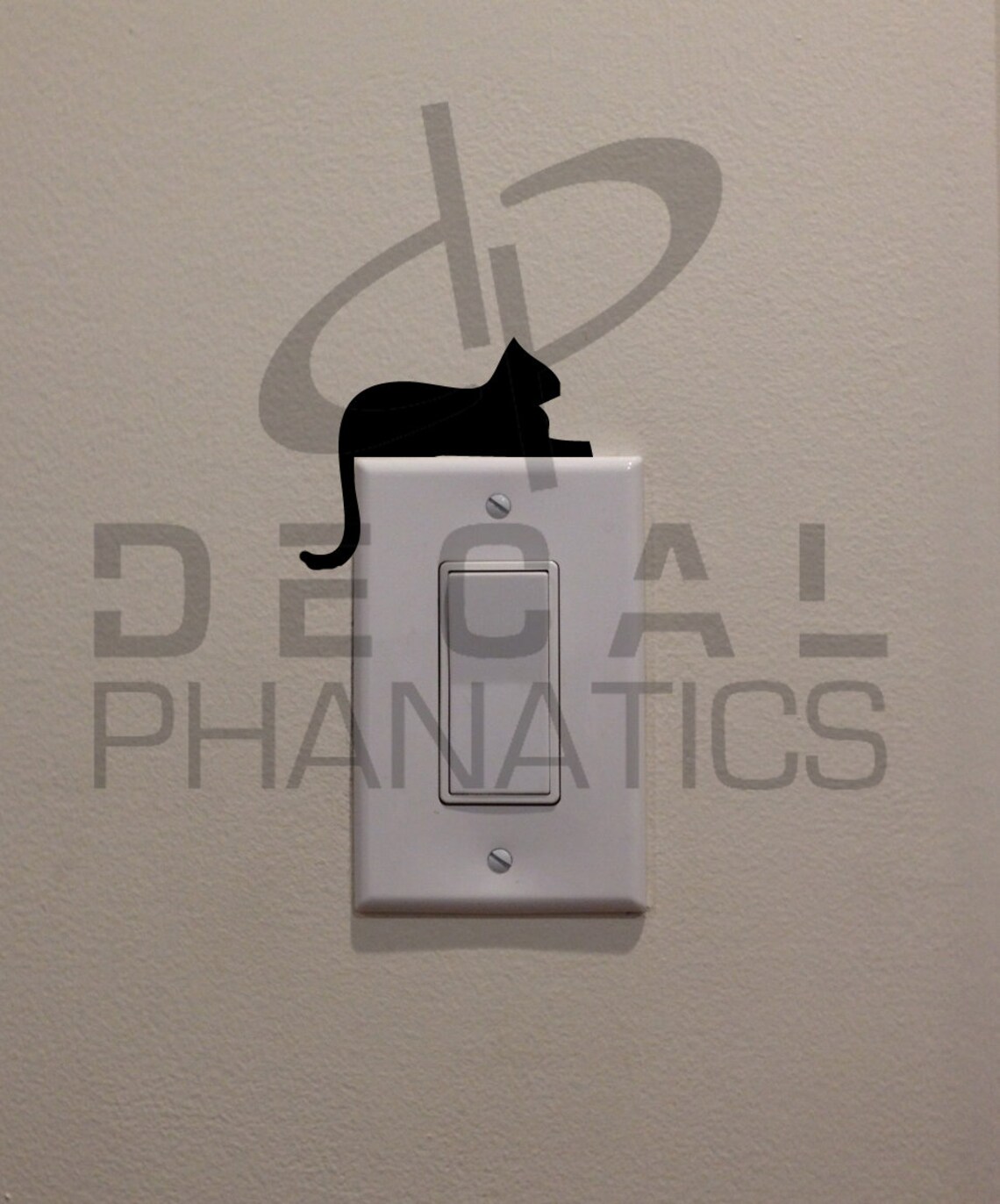 Black Cat Laying on Light Switch With Hanging Tail - Etsy