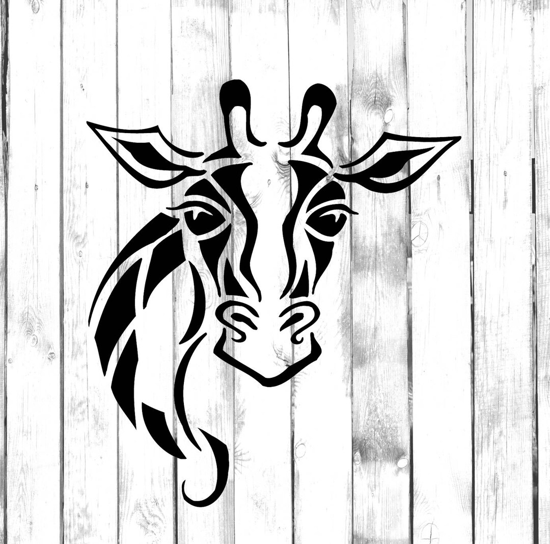 Giraffe Decal Sticker Wild Giraffe Head Di Cut Decal Home/laptop ...