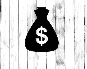 Money Bag Vinyl Decal - Etsy