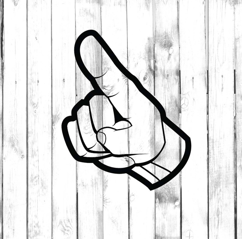 Fat Finger Pointing Di Cut Decal - Etsy