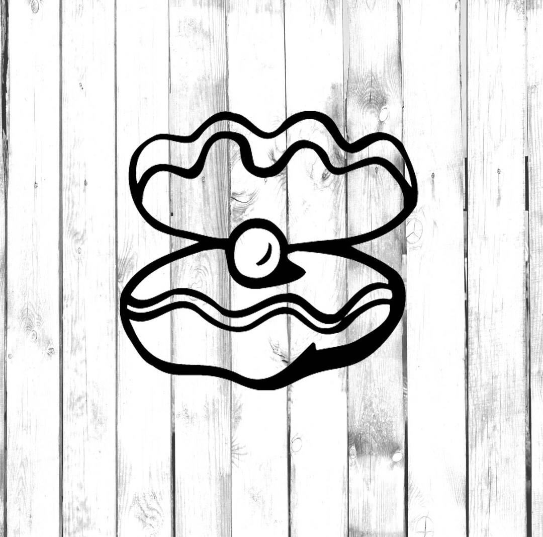 Pearl Decal Pearl in Clamshell Vinyl Decal Di Cut Decal - Etsy