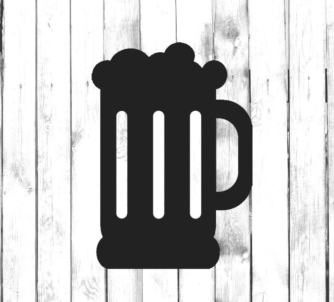 Beer Mug Decal - Di Cut Decal - Yeti/tumbler/water Bottle/home/laptop ...
