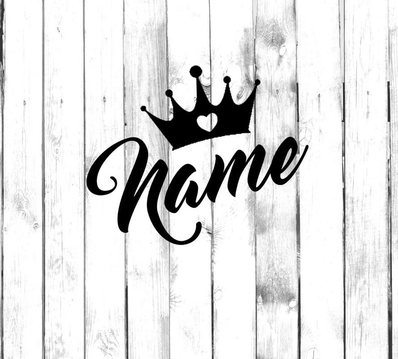 Queen Crown - Custom Name Decal - Di Cut Decal - Home/laptop/computer ...