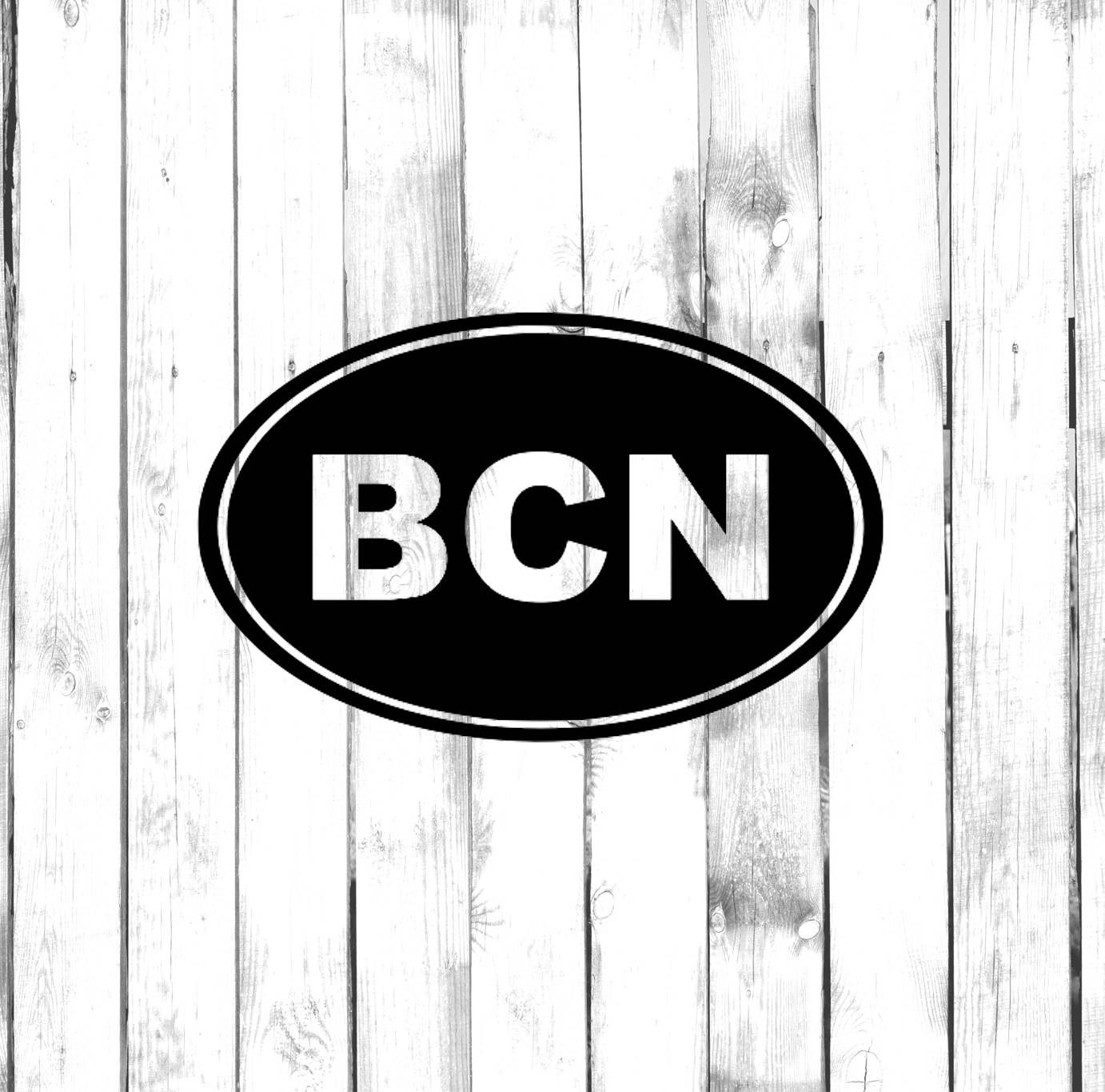 Barcelona Decal BCN Oval Di-cut Decal | Etsy