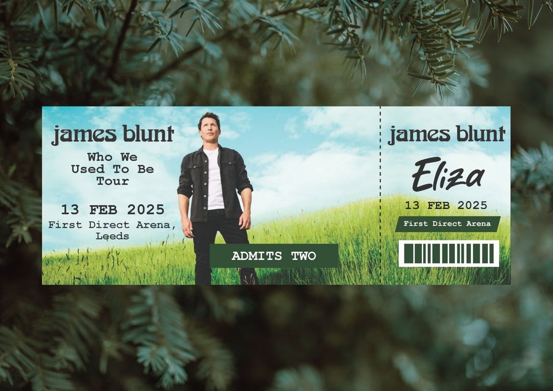 Personalised Souvenir Ticket Voucher: James Blunt 2024/25 Tour - Etsy