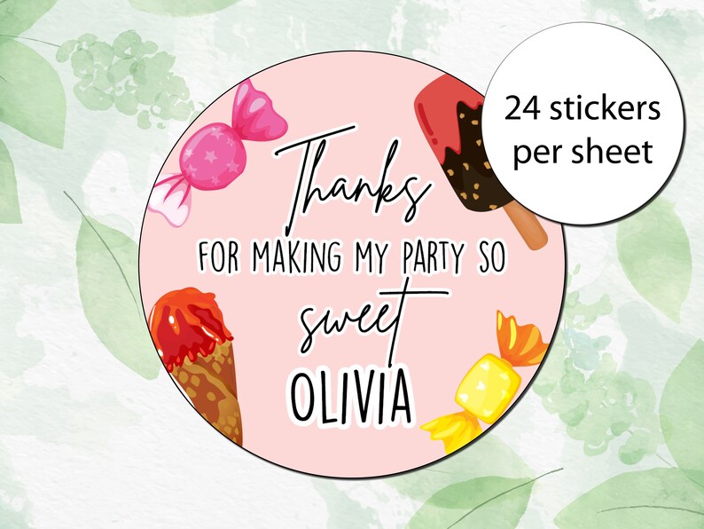 Personalisiert Danke, dass du meine Party so süß gemacht hast Party ...