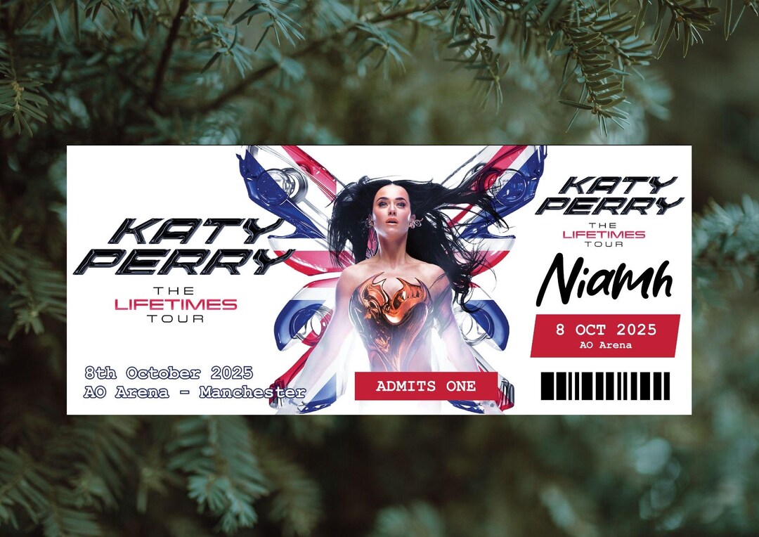 Personalised Souvenir Ticket Voucher: Katy Perry the Lifetimes Tour - Etsy