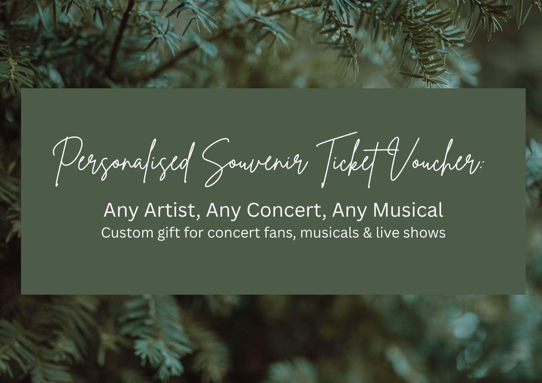 Personalised Concert Ticket Voucher – Pop-punk Tour 2025/6 Style Gift ...