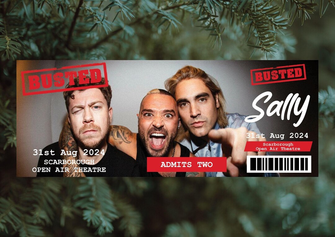 Personalised Souvenir Ticket Voucher: Busted - Etsy