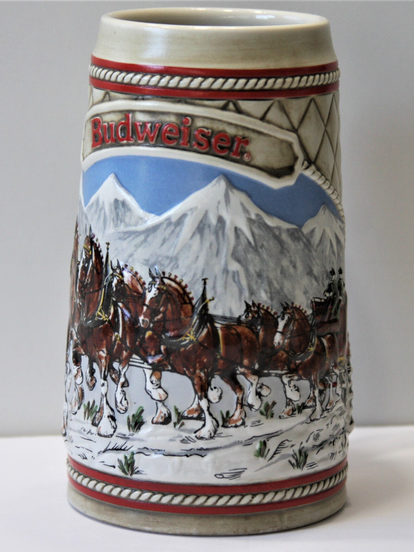 1985 Limited Edition Budweiser Stein. a Series Clydesdale Beer Stein ...