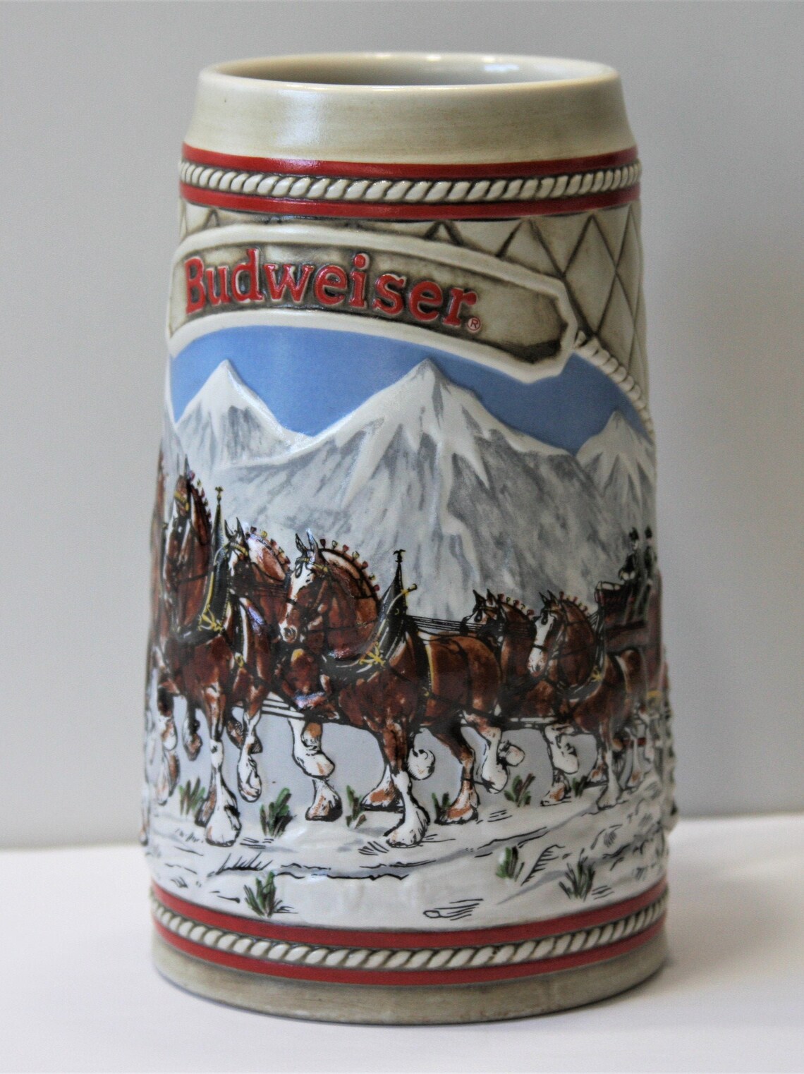 1985 Limited Edition Budweiser Stein. a Series Clydesdale Beer Stein ...