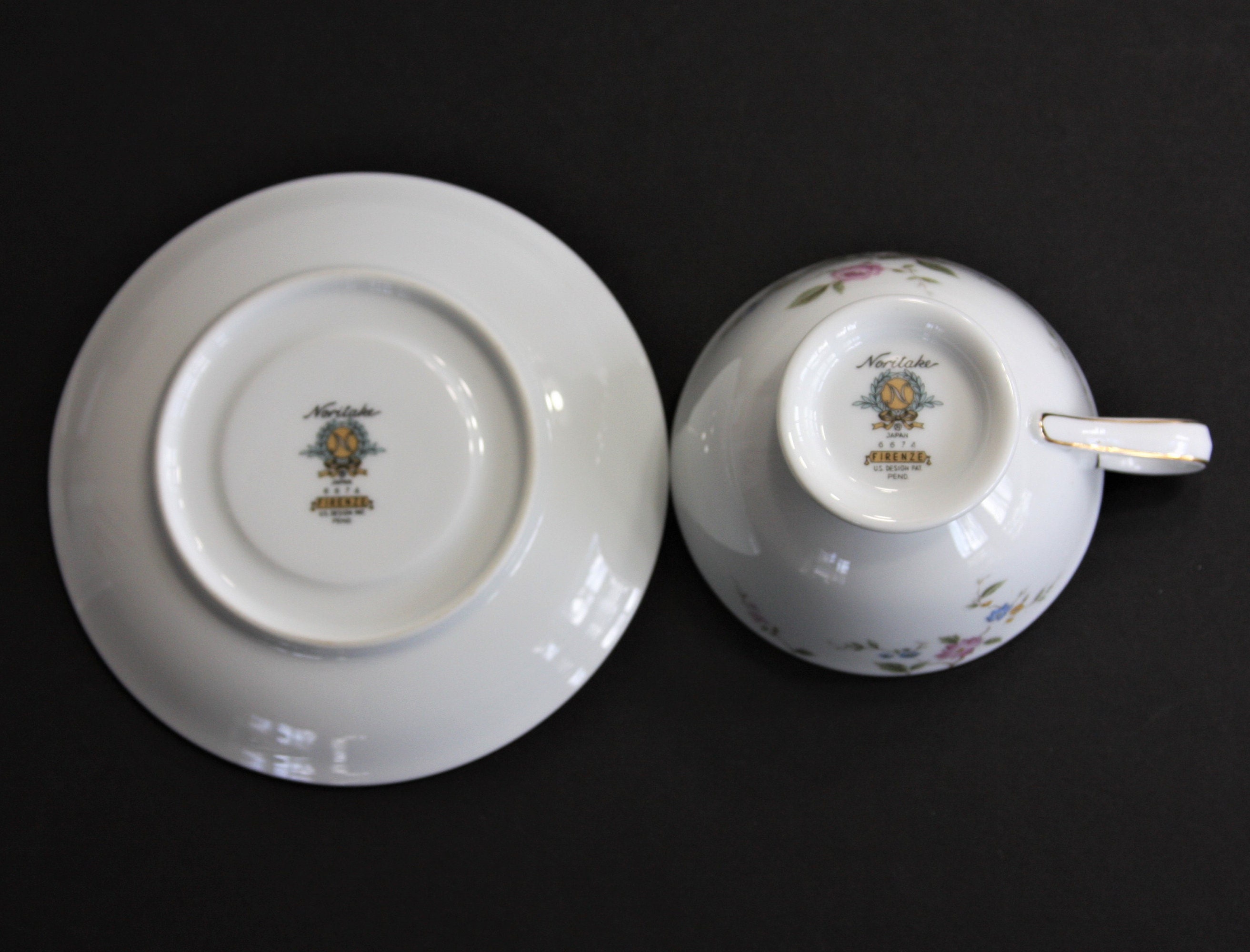 1950s Noritake Tea Cup and Saucer Set. Made in Japan Firenze U.S ...
