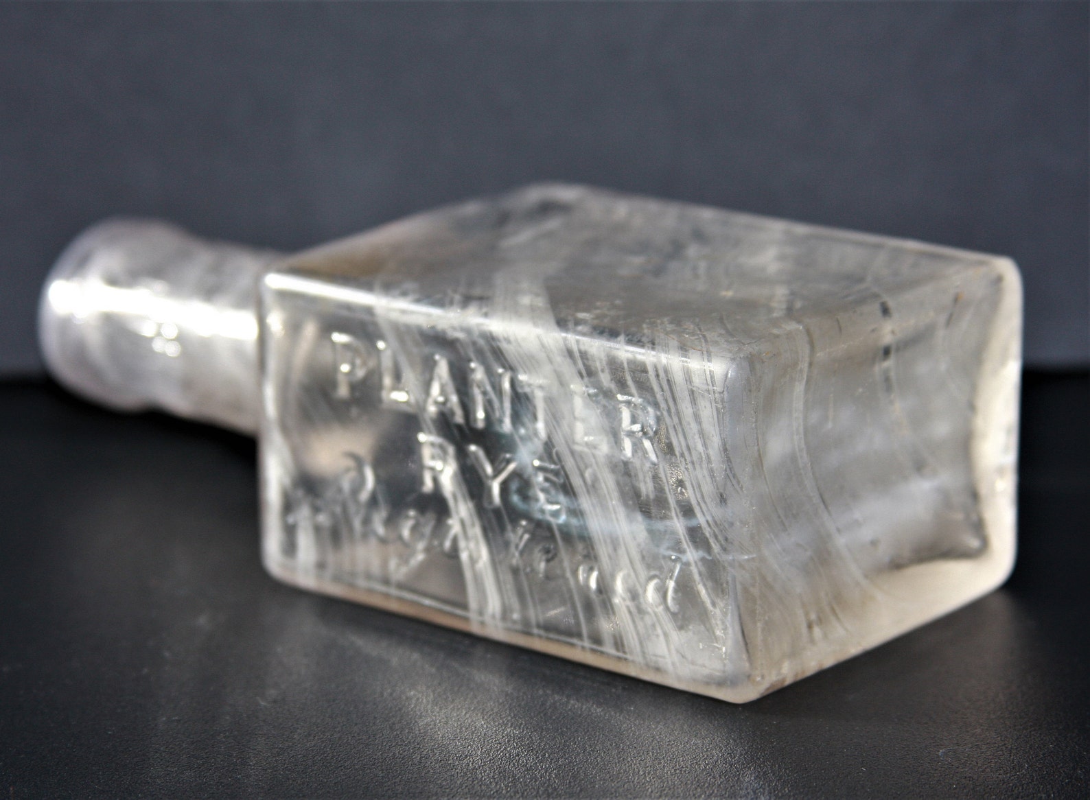 Antique Planter Rye Whiskey Bottle With Swirled and Iridescent Surface ...