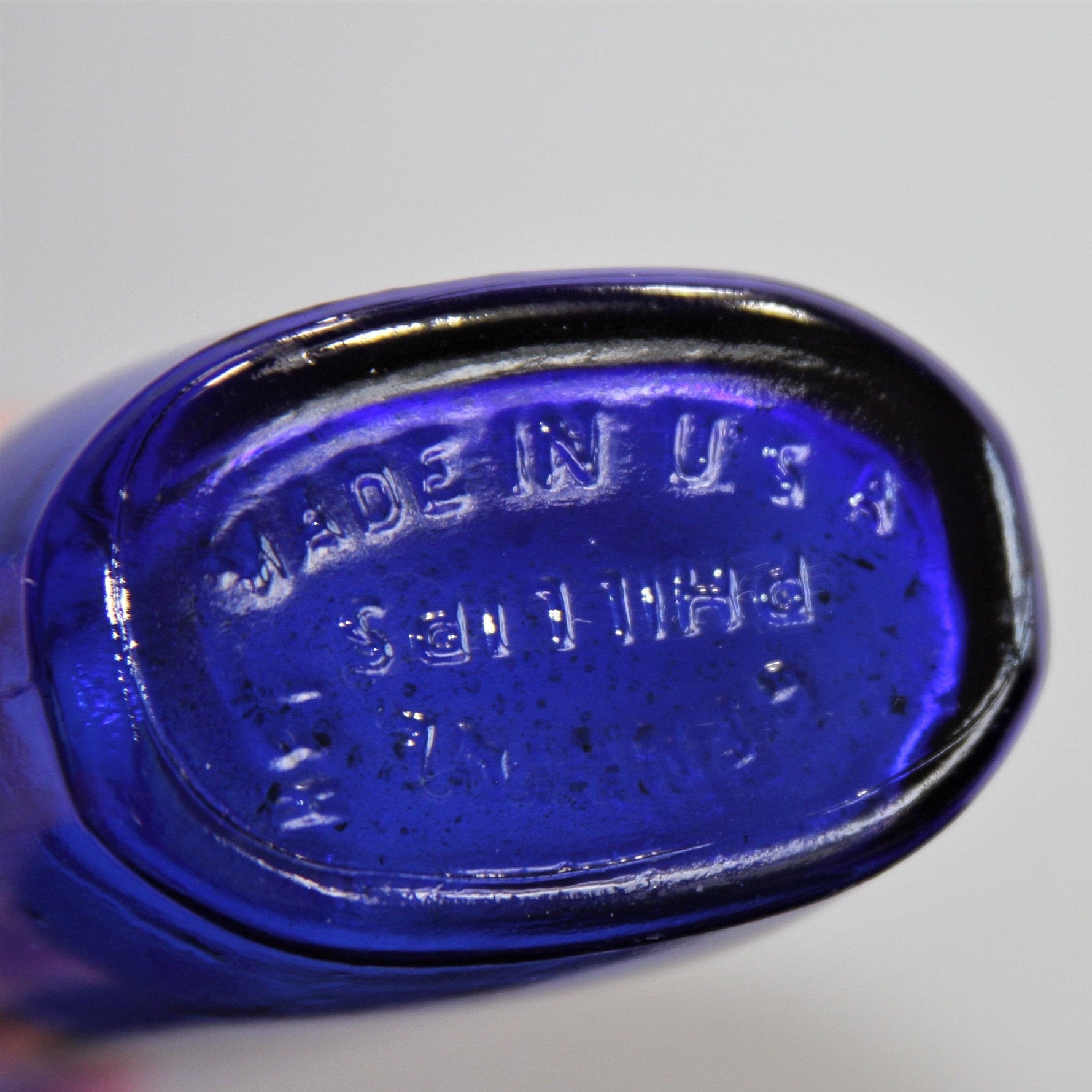 Early 1900s Genuine Phillips Bottle. Cobalt Blue Apothecary Bottle ...