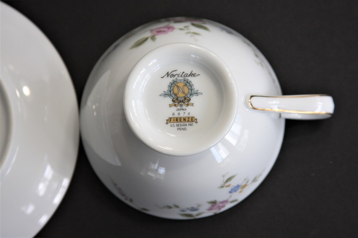 1950s Noritake Tea Cup and Saucer Set. Made in Japan Firenze - Etsy