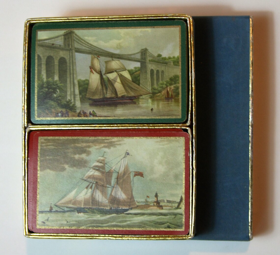 Antique Playing Cards. Rare Sail Ships Graphics. the US Playing Cards ...