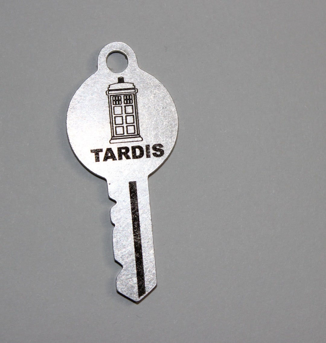 Tardis Key - Doctor Who Inspired, Brushed Stainless Steel Look - Etsy