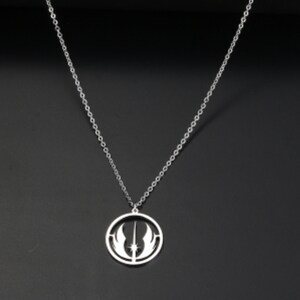 Silver Jedi Order Symbol Necklace: Star Wars Gothic Pendant - Etsy
