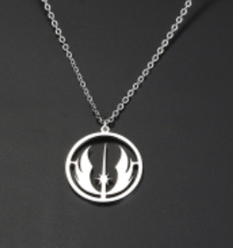 Silver Jedi Order Symbol Necklace: Star Wars Gothic Pendant - Etsy