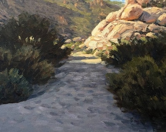 Desert oil painting | Etsy