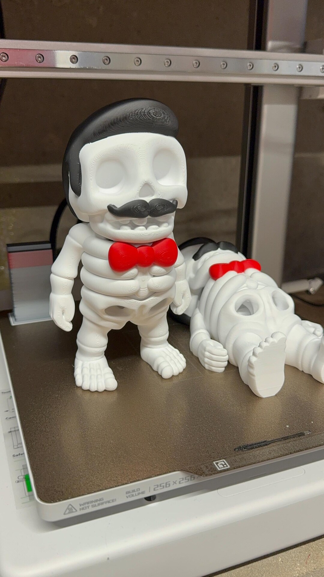 Fancy Skeletons With Hair 3D Printed - Etsy