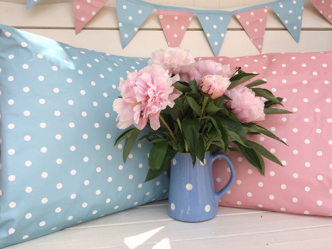 Traditional Bunting, Vintage Bunting, Pink and Blue Bunting, Oilcloth ...