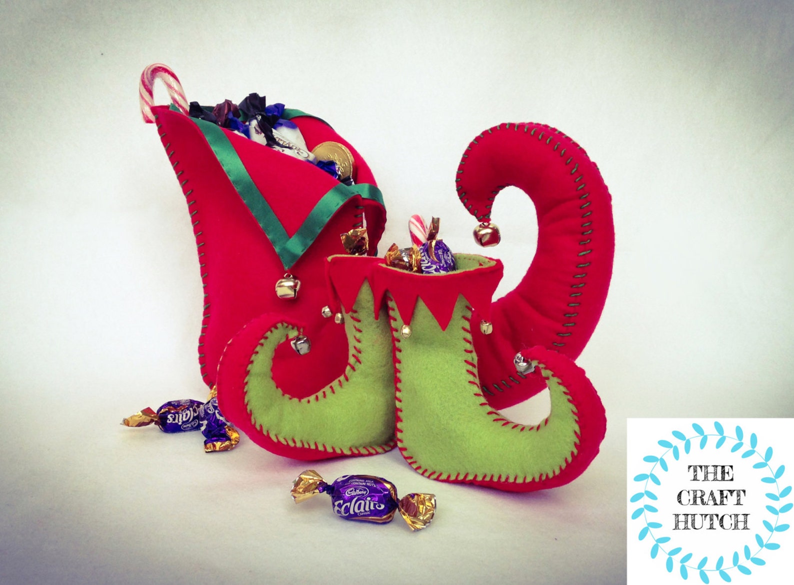 Christmas Decoration Elf Shoes Christmas Stocking Felt - Etsy UK