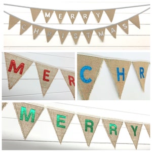 Merry Christmas Sign, Christmas Garland, Christmas Bunting, Christmas ...