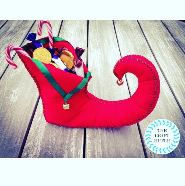 Christmas Decoration Elf Shoes Christmas Stocking Felt - Etsy UK