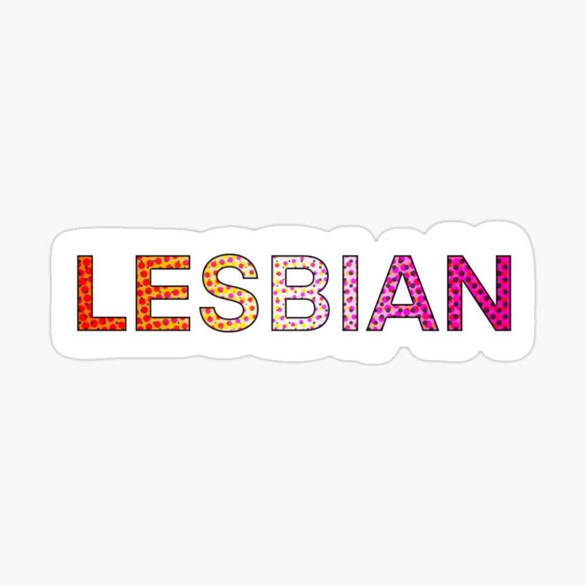 Lesbian Pride Sticker Etsy