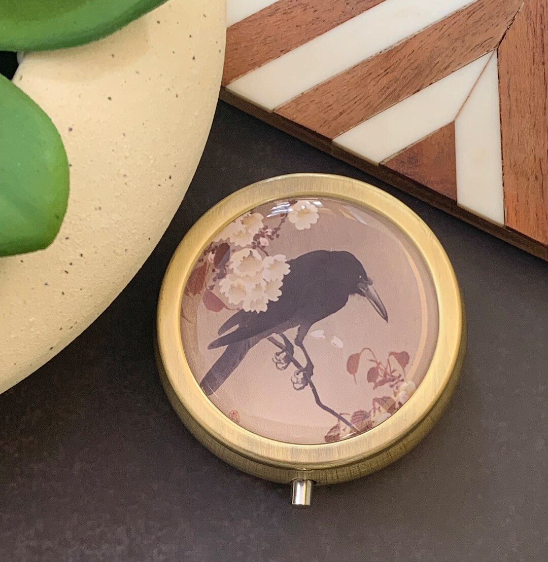 Ohara Koson Crow on a Night Cherry Tree Pill Box for Purse - Etsy