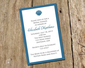 Seashell invitations | Etsy