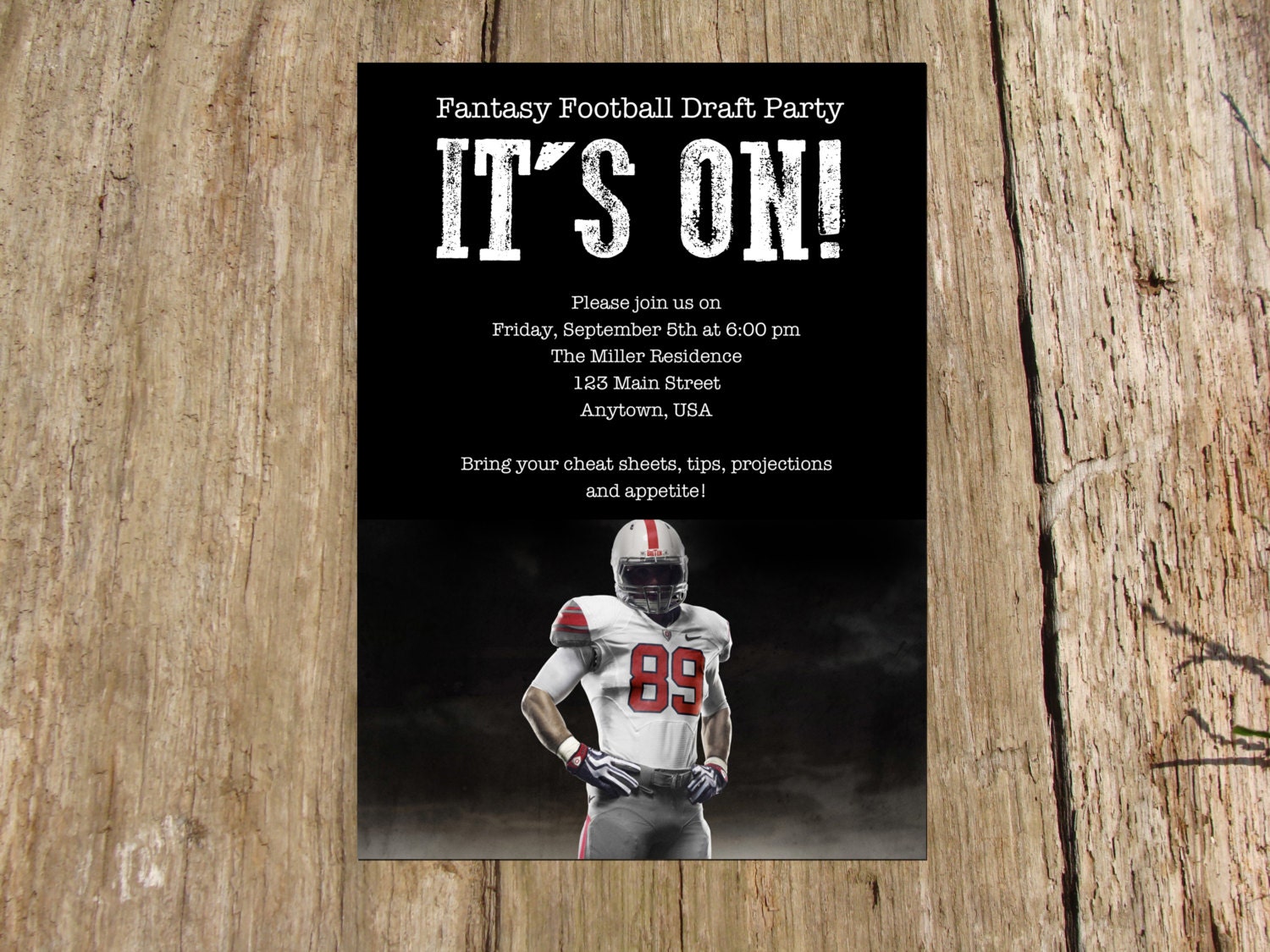 Fantasy Football Draft Party Flyer