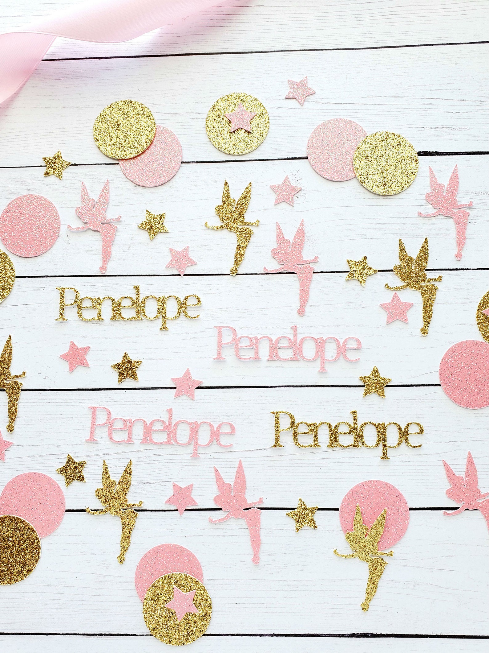 Pink and Gold Fairy Confetti - Fairy Party - Etsy