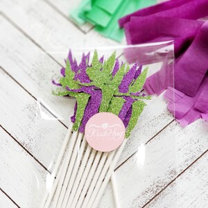 Fairy Cupcake Toppers in Apple Green and Purple, Fairy Party Ideas ...