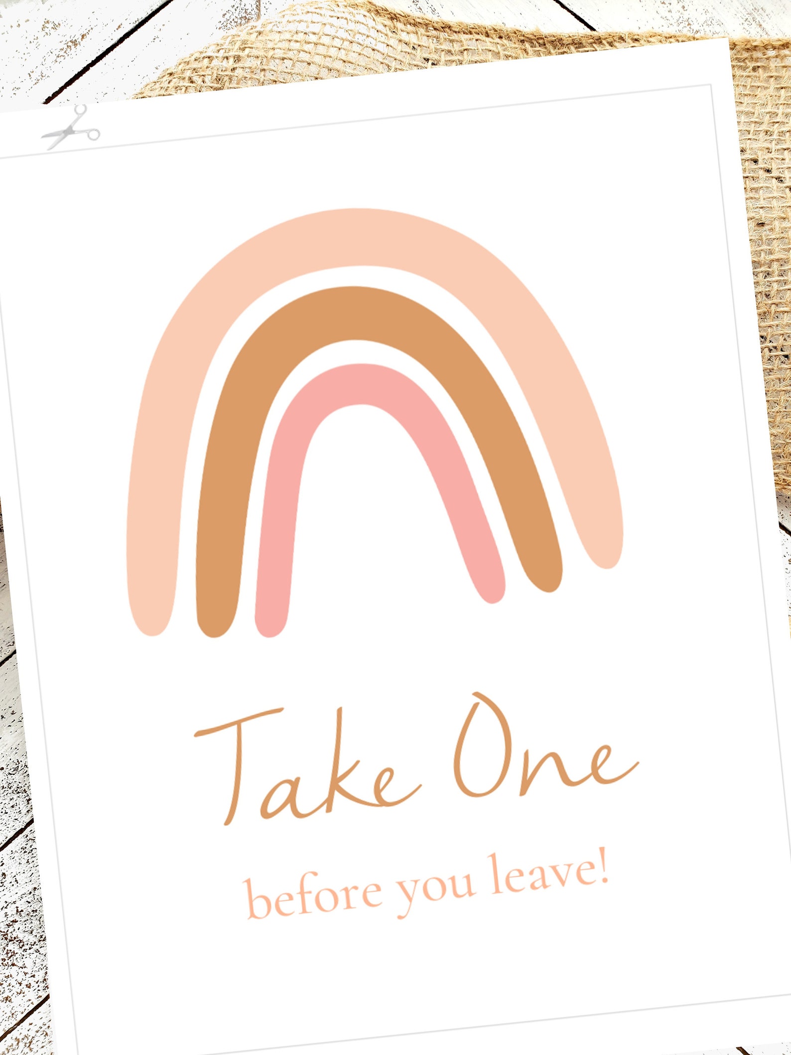 Printable Boho Pink Rainbow Favors Sign 8 X 10 Rainbow Party - Etsy