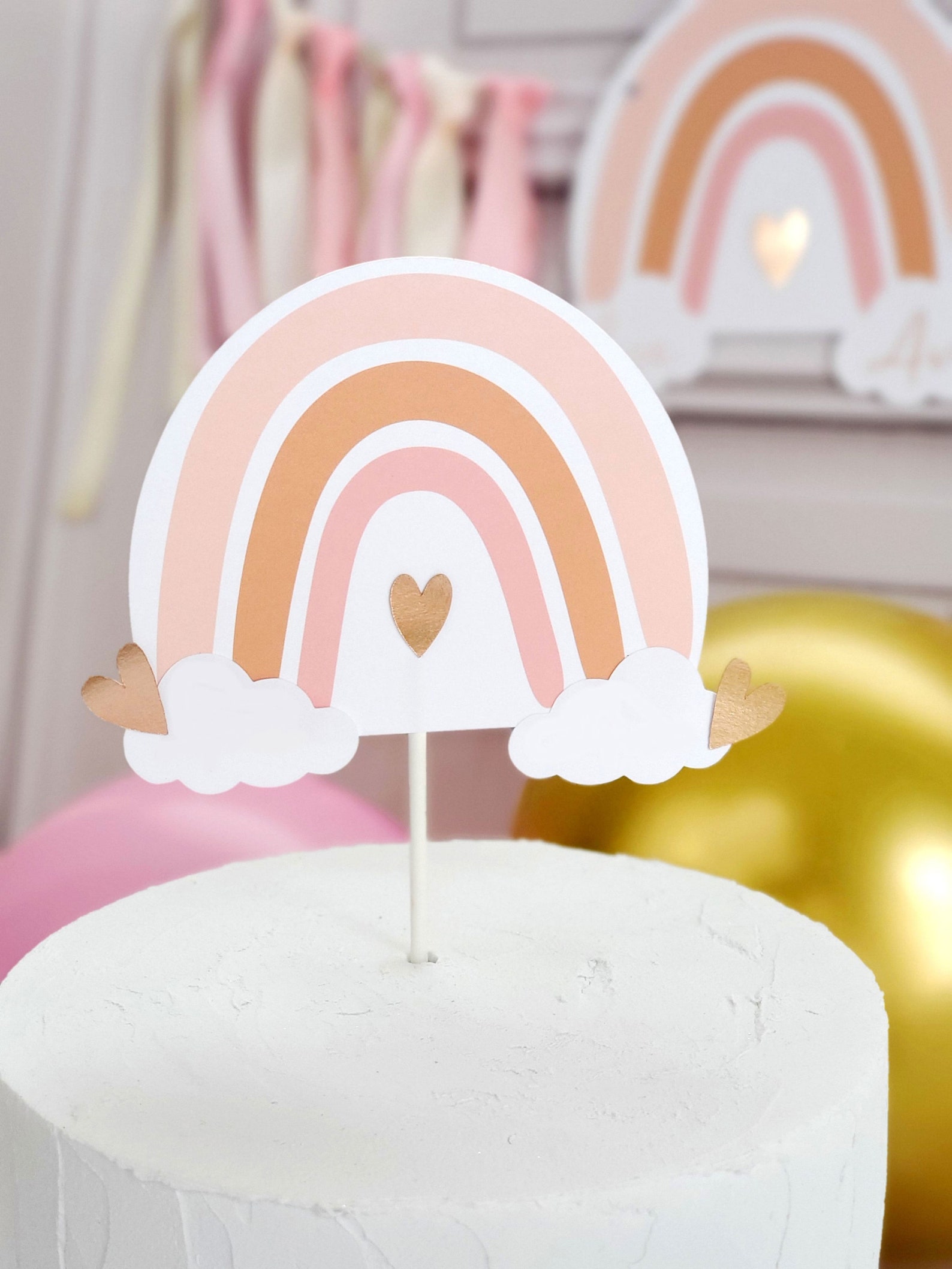 Boho Pink Rainbow Large Party Set Personalized Pink Rainbow - Etsy