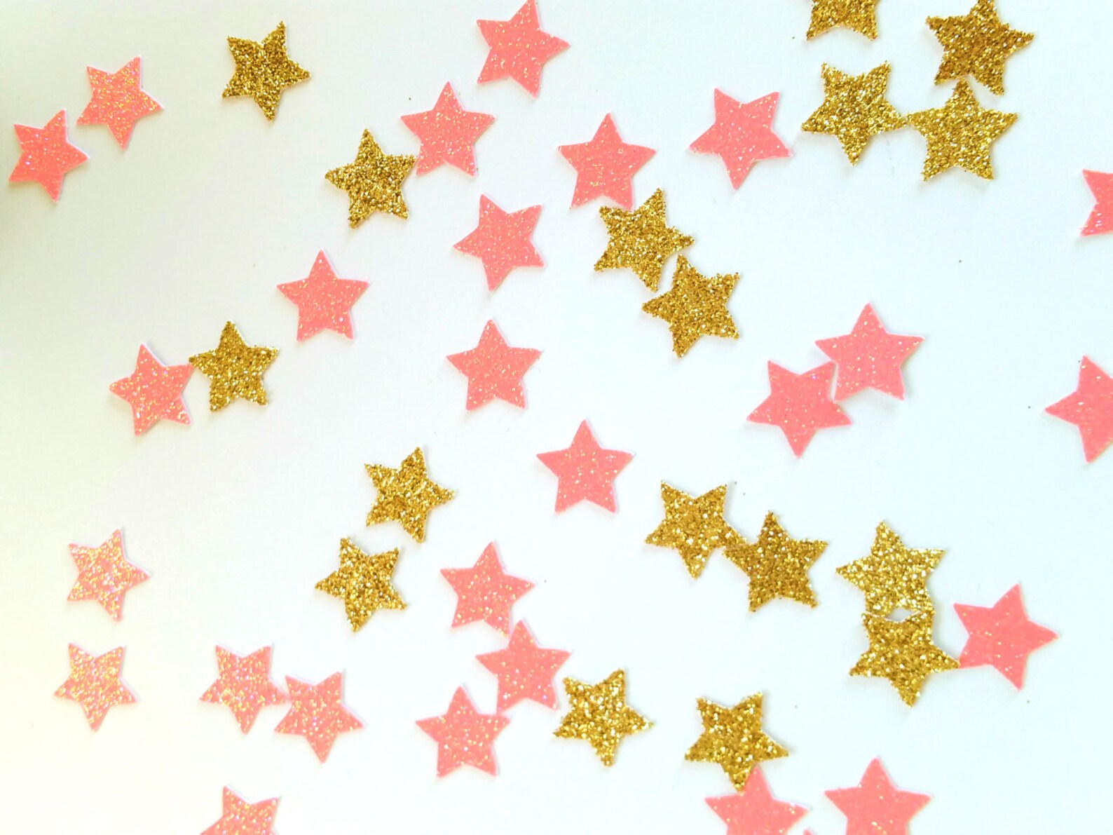 Pink and Gold Star Confetti, Table Confetti, Birthday Confetti, Party ...